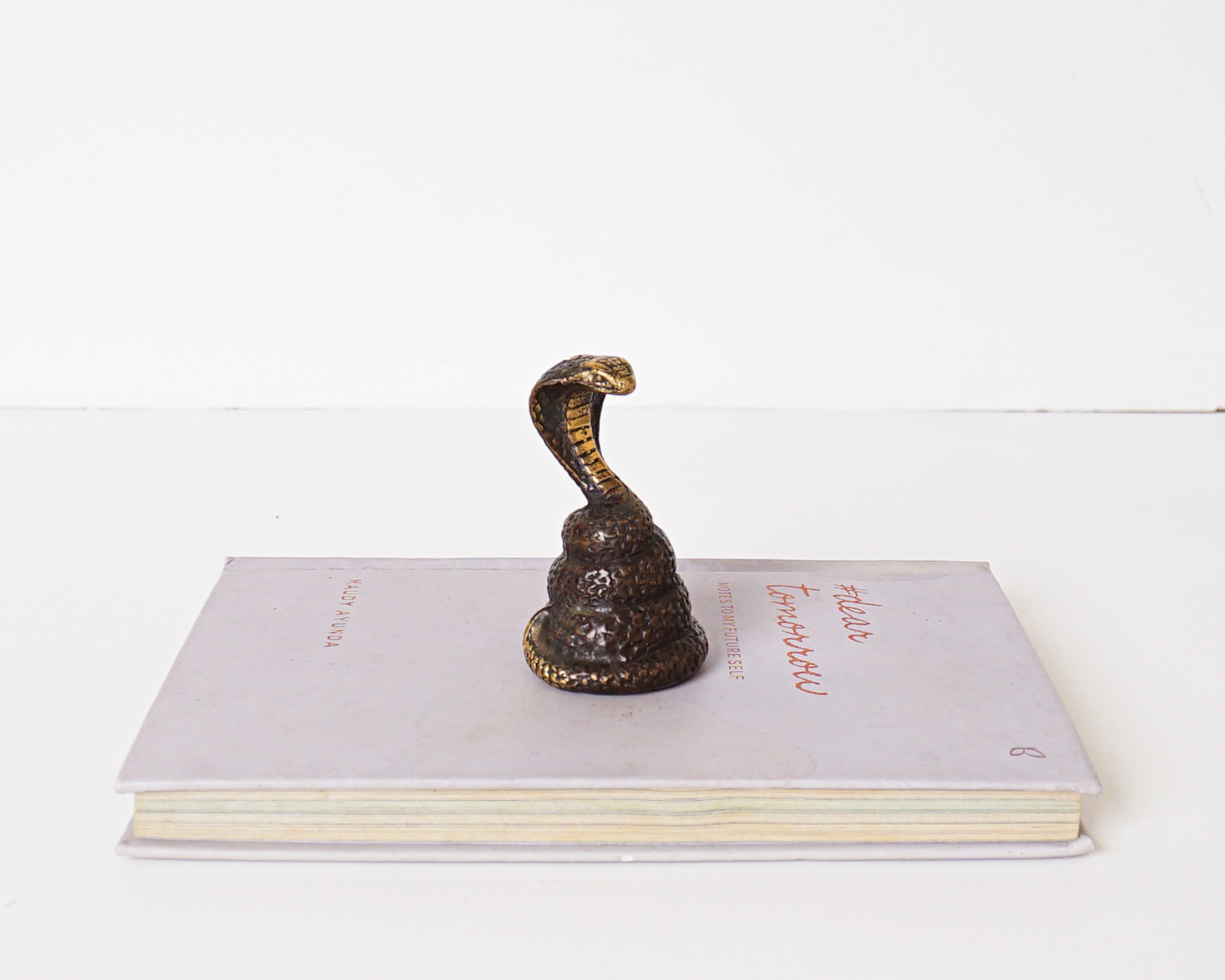 Bronze King Cobra Statue 3 Figurine Hunting Snake - Etsy