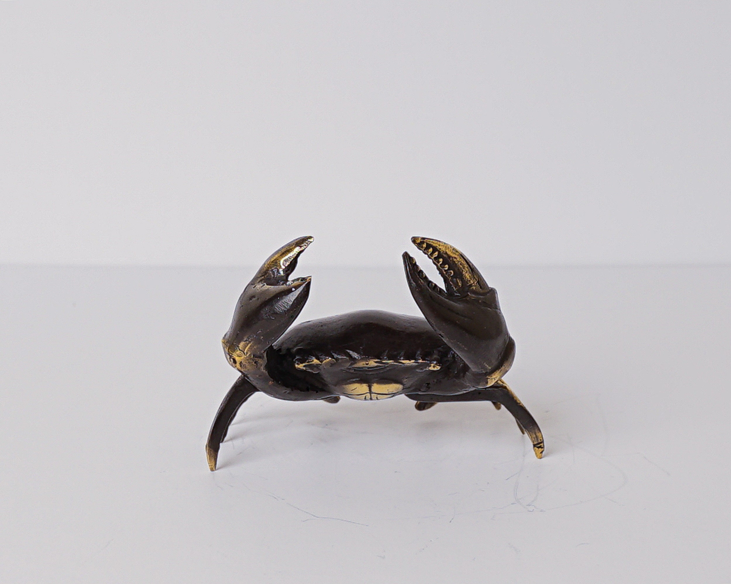 Bronze Crab Statue 3 Animal Figurine Ocean Handmade | Etsy
