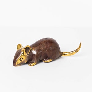 Bronze Mouse Figurine, Animal Statue, Brass Decor, Animal Ornament ...