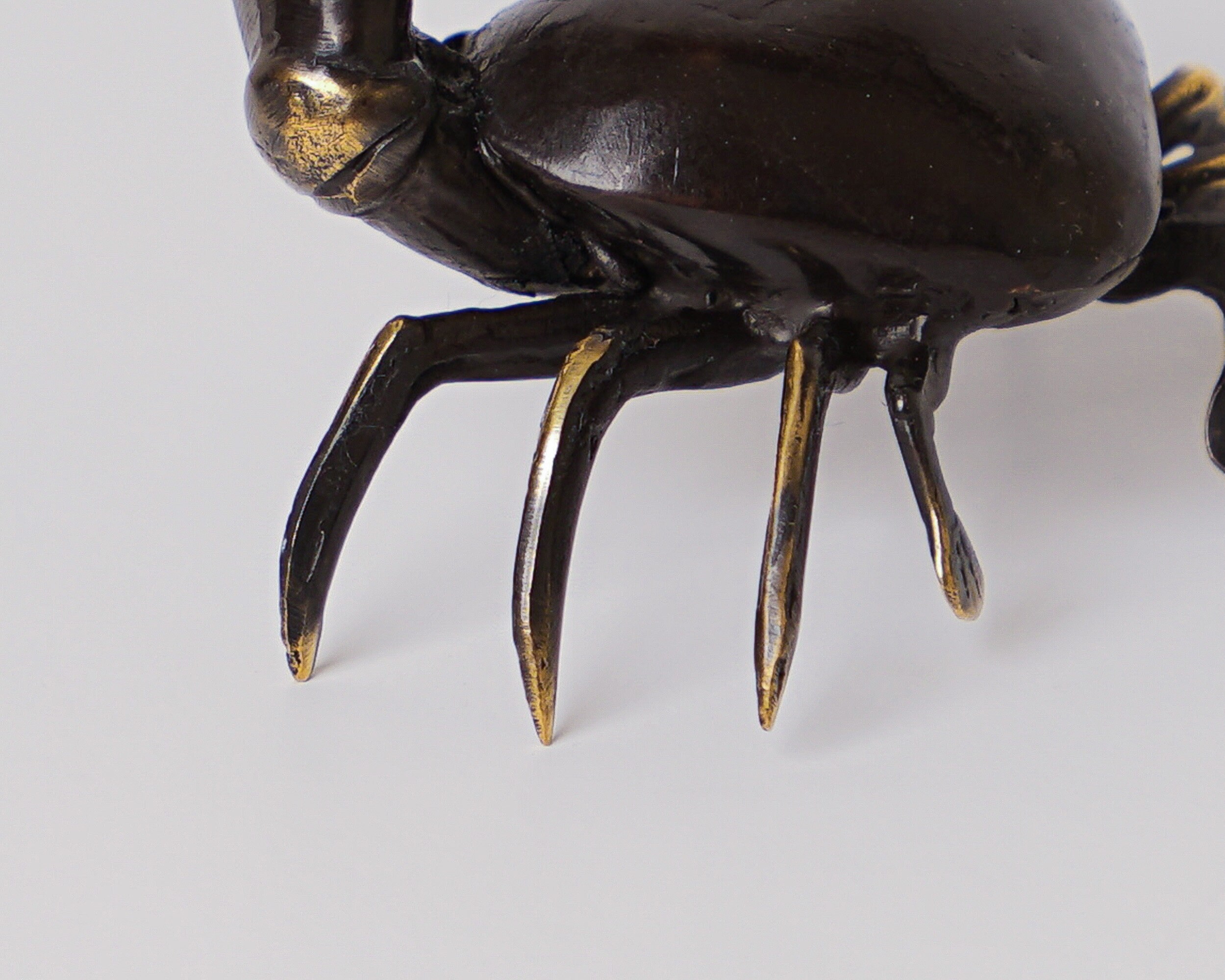 Bronze Crab Statue 3 Animal Figurine Ocean Handmade | Etsy