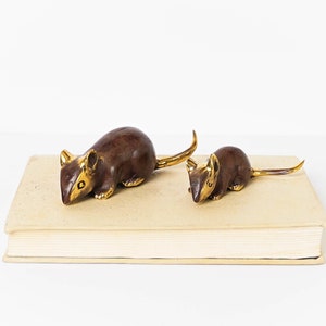 Bronze Mouse Figurine, Animal Statue, Brass Decor, Animal Ornament ...