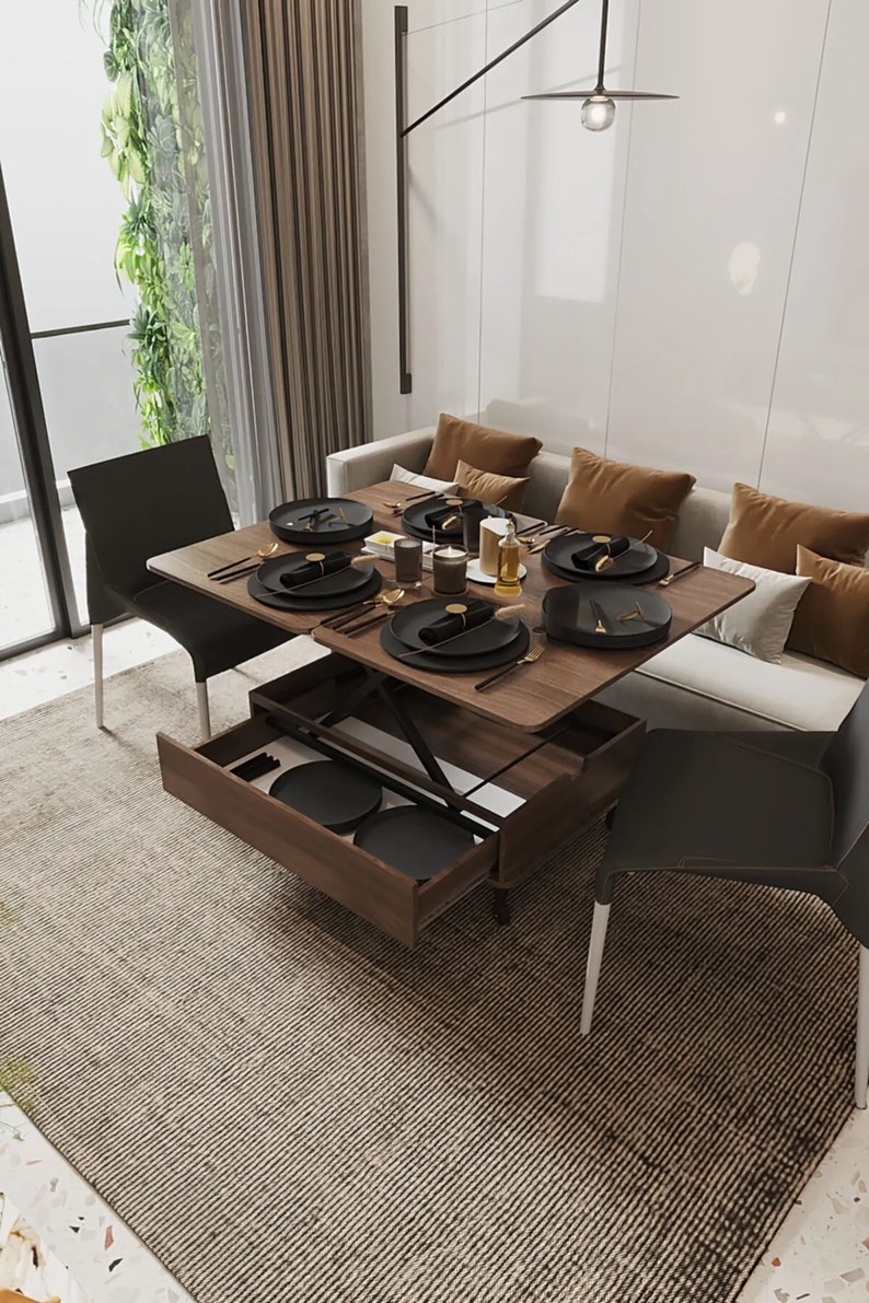 Multi Function Lift Top Coffee Table Dining Table Work - Etsy