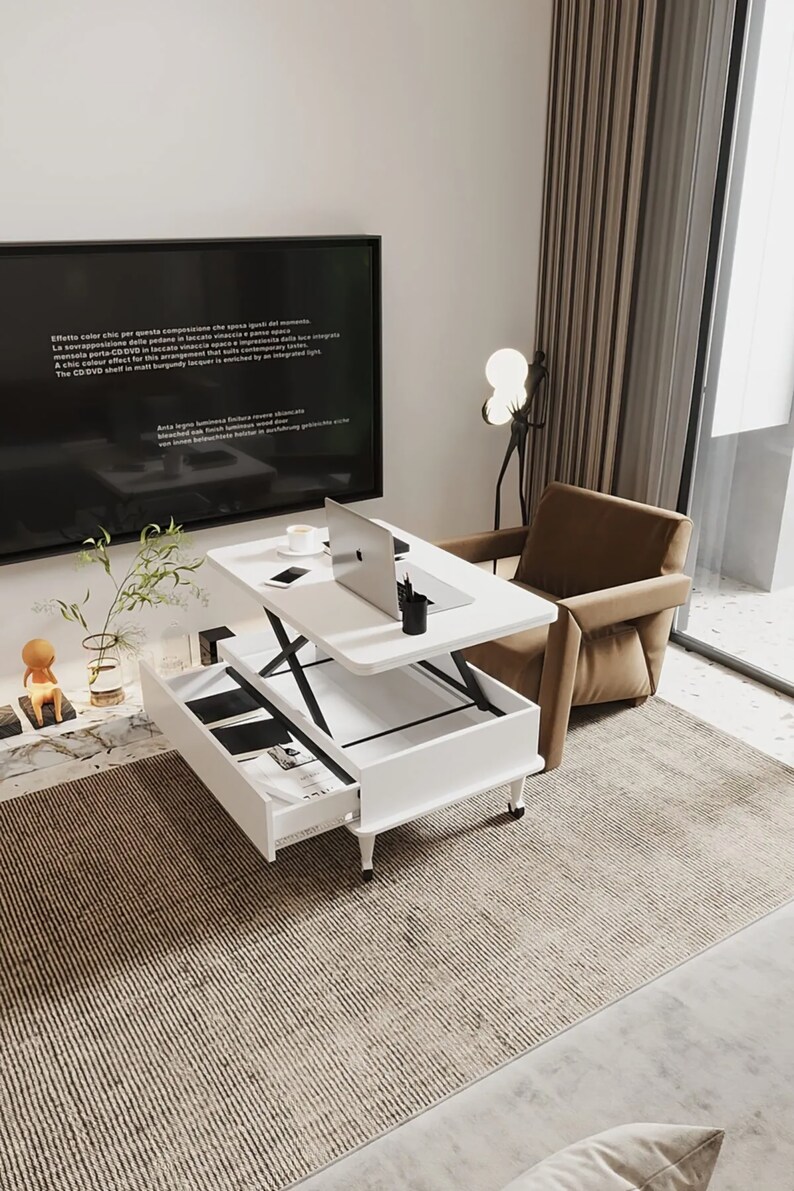 Multi Function Lift Top Coffee Table Dining Table Work - Etsy