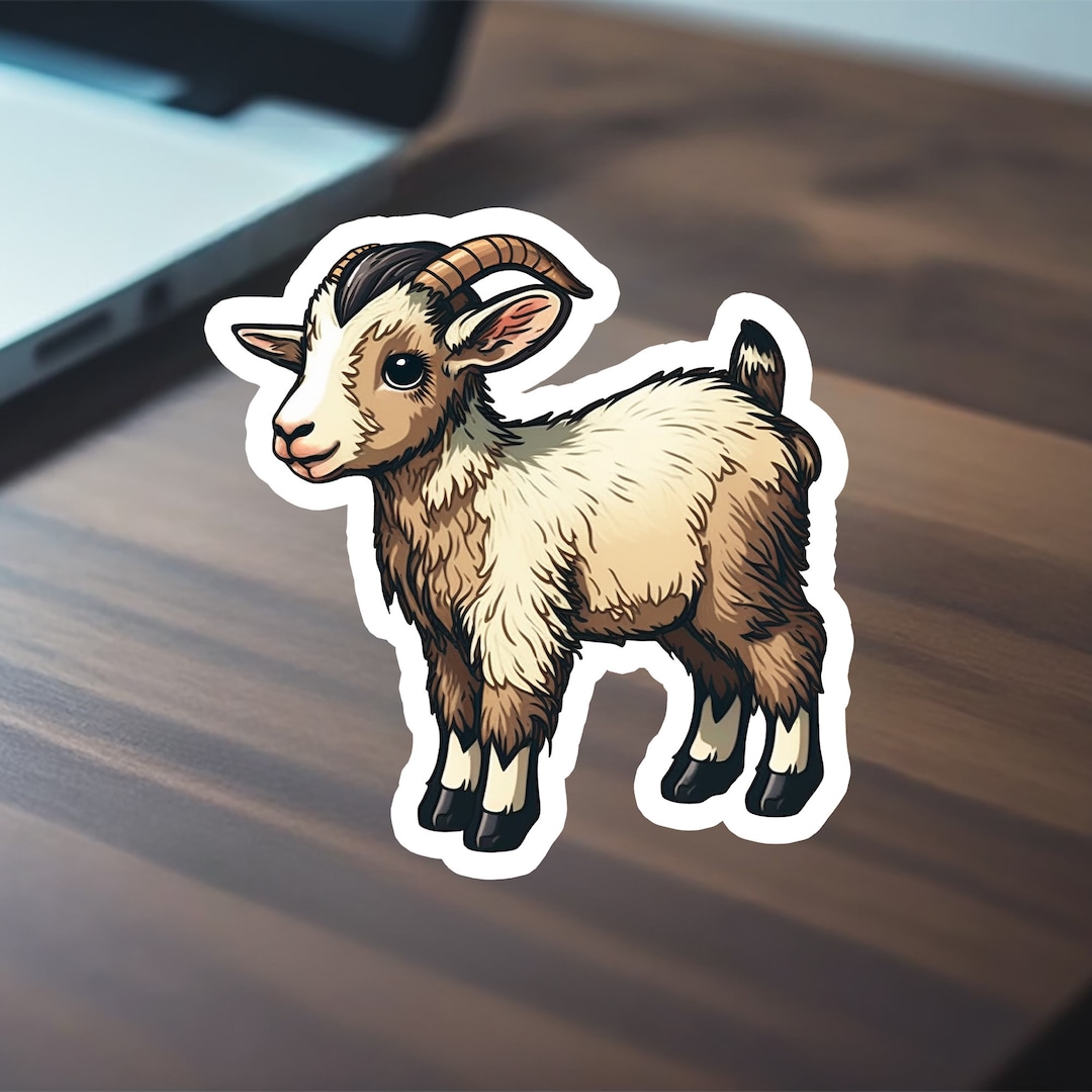 Adorable Baby Goat Sticker Cute Goat Vinyl Decal for Animal - Etsy