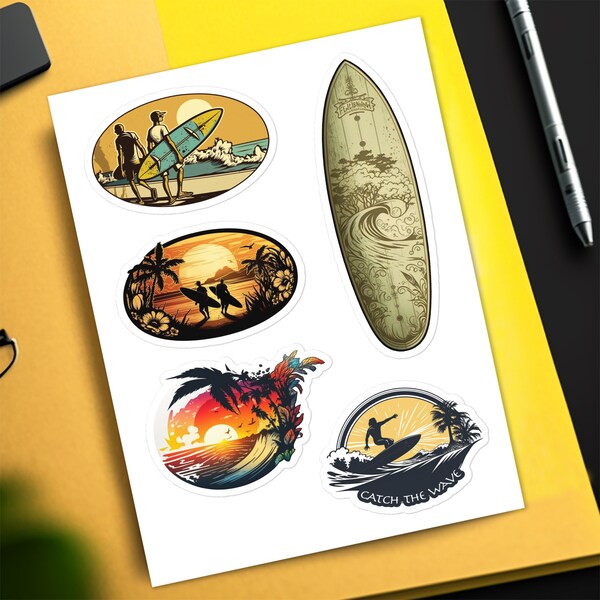 Surf Sticker - Etsy