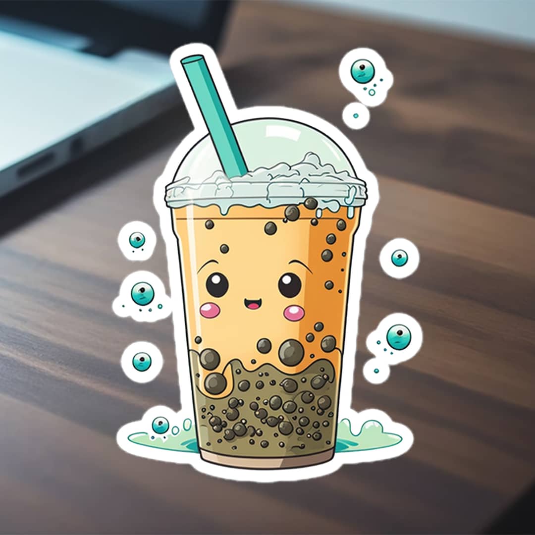 Bubble Tea Lover Sticker Quirky Design for BBT Fans - Etsy