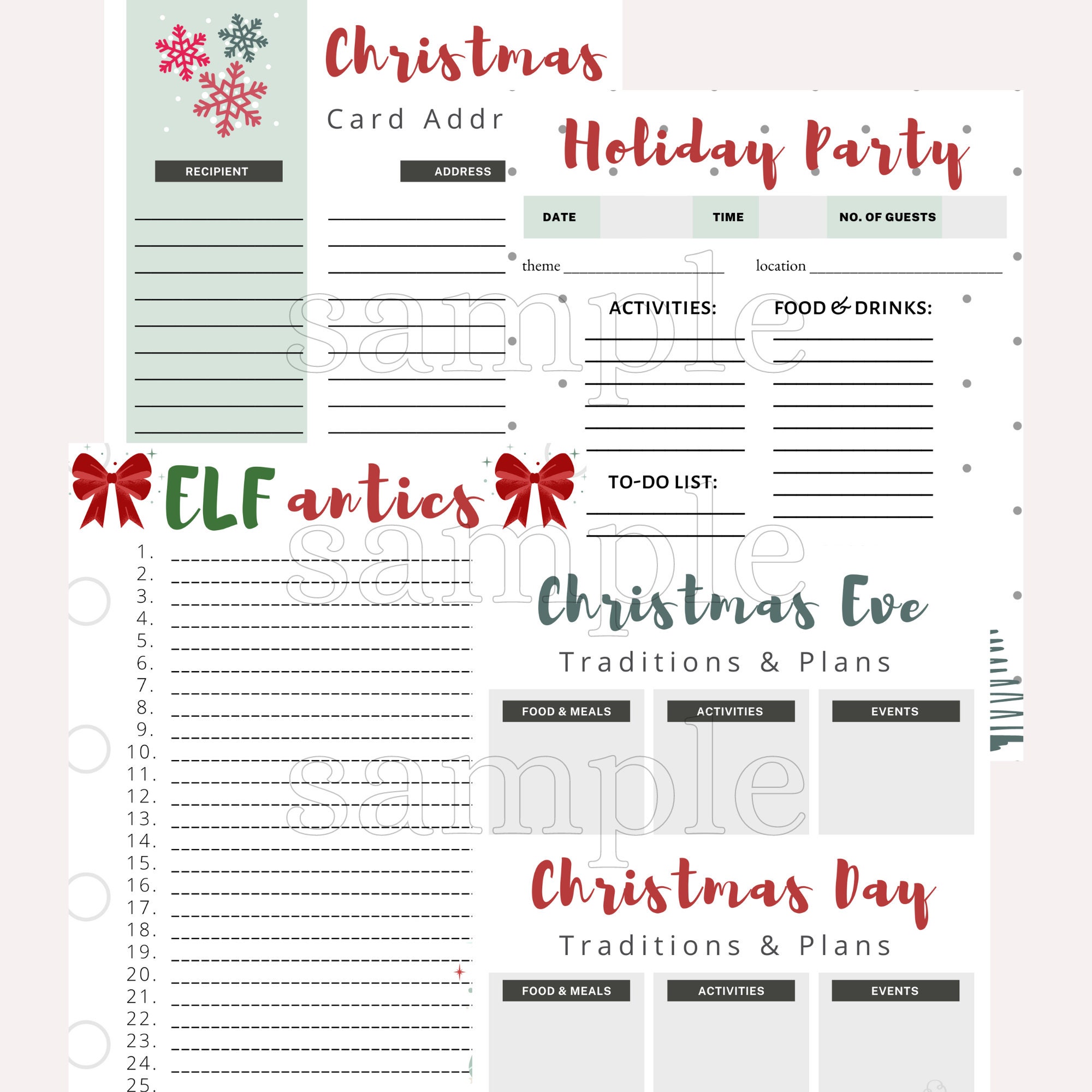 The Ultimate Christmas Planner & Budget | Red/green | 15 Budgeting and ...