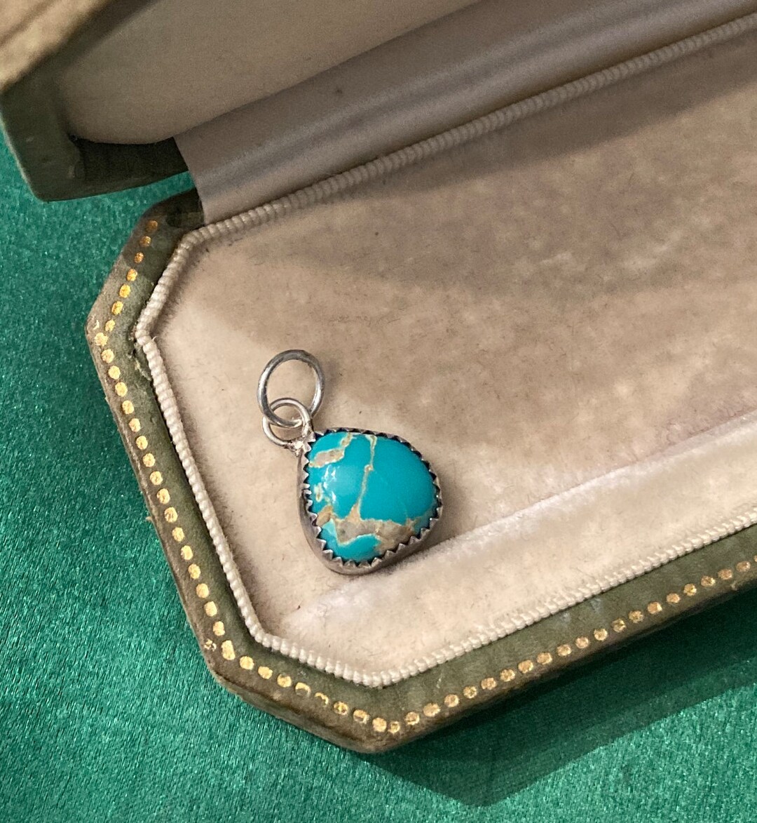 Antique Turquoise Pendant in Silver - Etsy