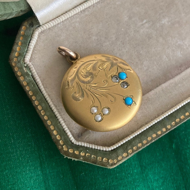 Turquoise Lockets - Etsy