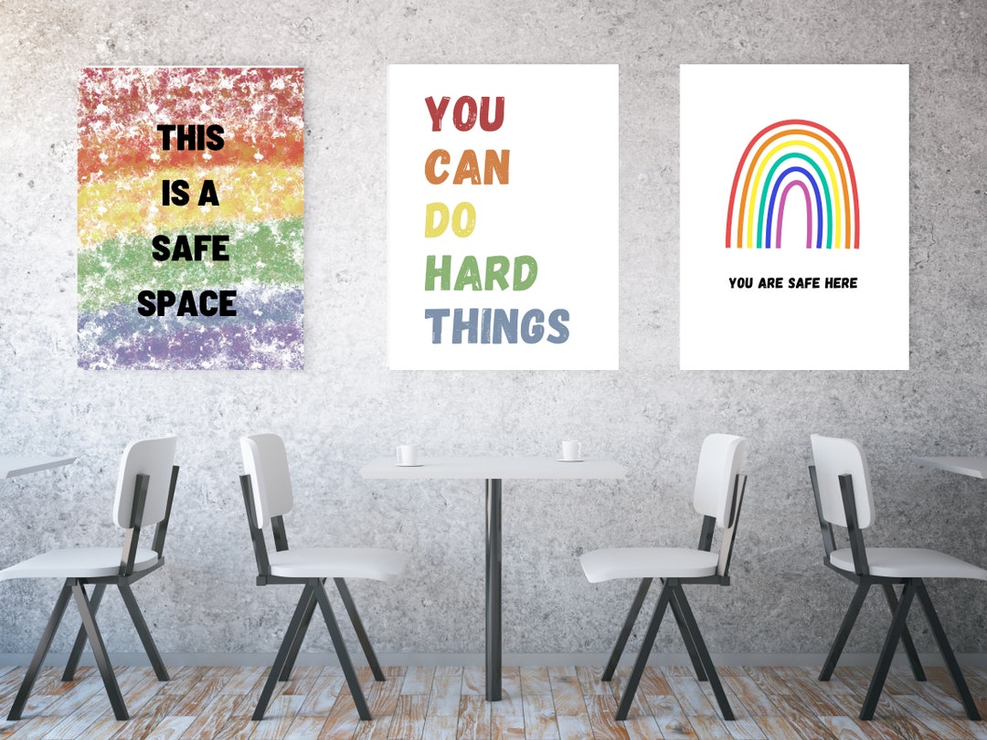 Safe Space Poster Inclusive Classroom Set of Three - Etsy