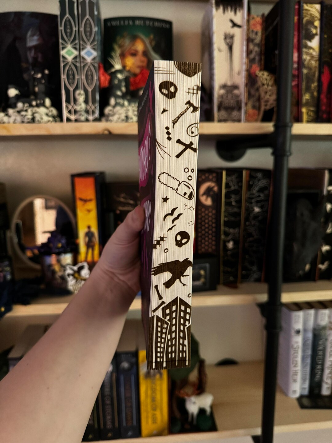 Laser Engraved Book Edges Butcher Blackbird Mystery Thriller Romance - Etsy