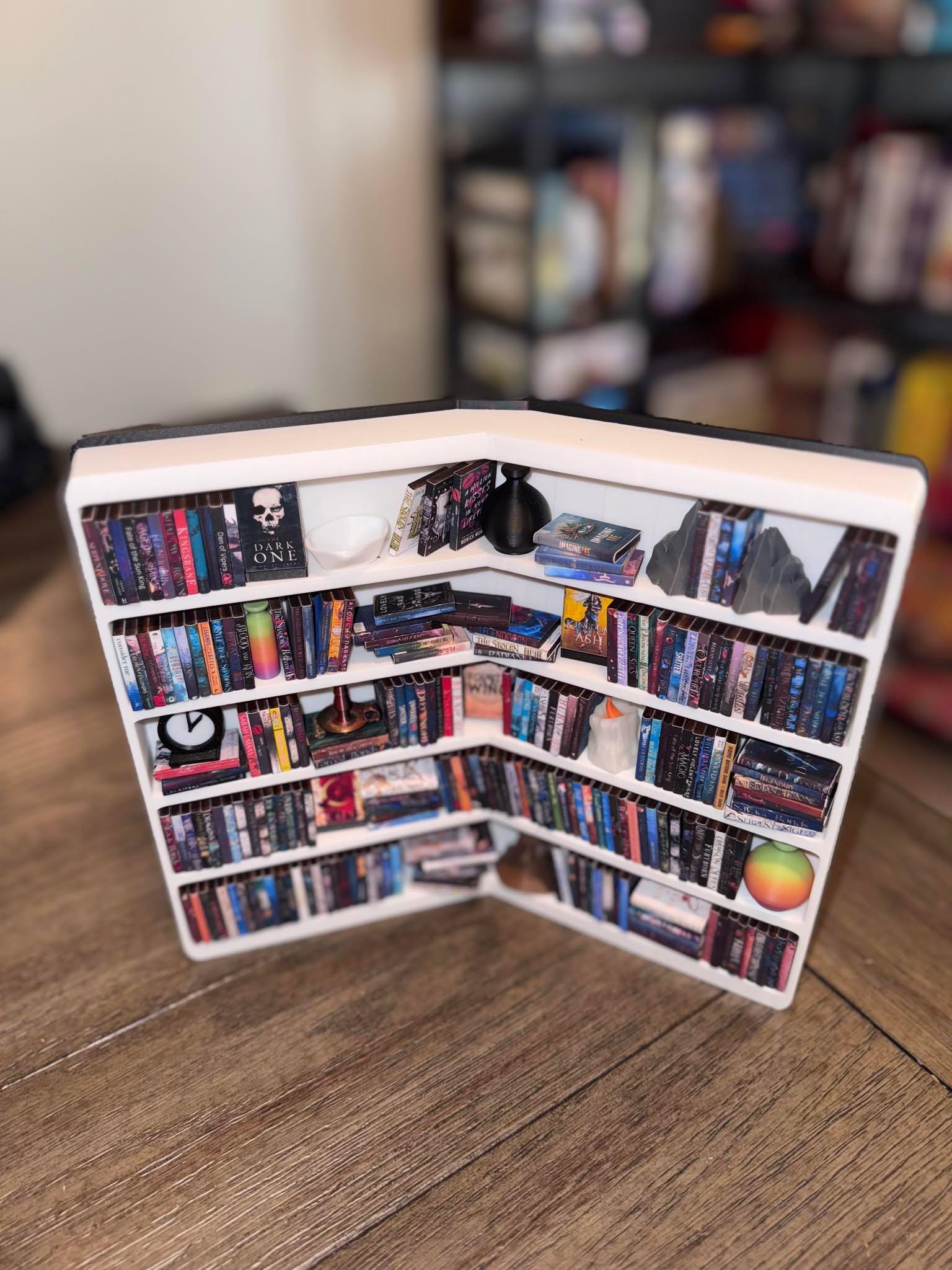 Miniature Open Book Bookshelf for 1.1 Inch Mini Books | Reading | Book ...