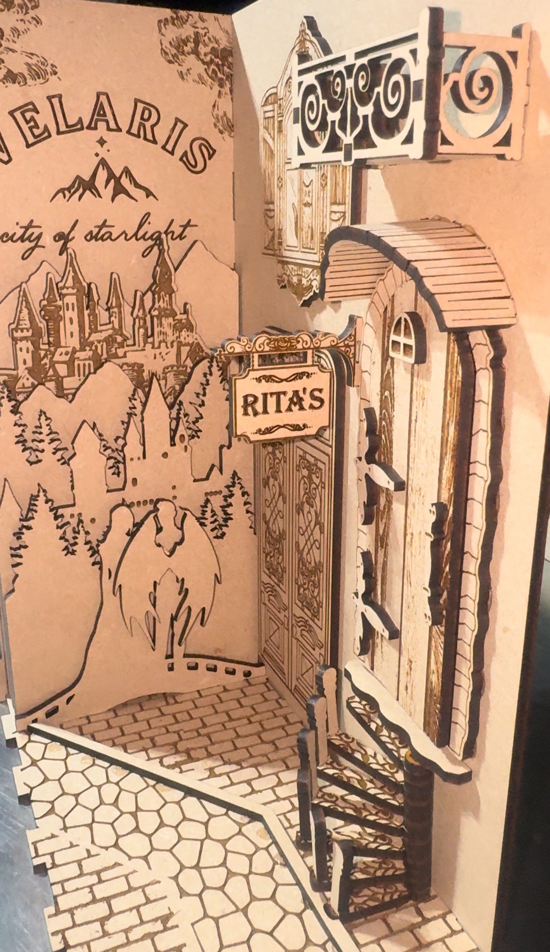 Acotar Inspired Book Nook| Fantasy Books | Bat Boys | Reading Gifts ...