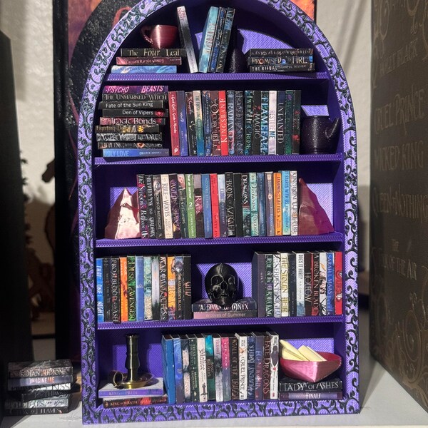 Laser Cut Miniature Bookshelf - Etsy