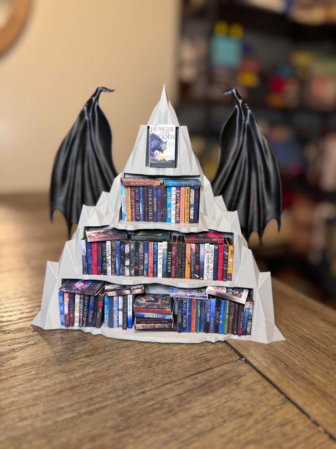 Miniature Bookshelf Mountain and Wings | Fantasy | 3d Printed - Etsy