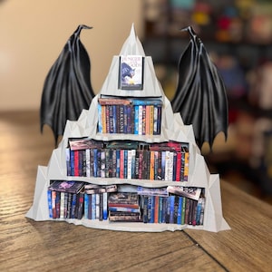 Miniature Bookshelf Mountain and Wings | Fantasy | 3d Printed - Etsy