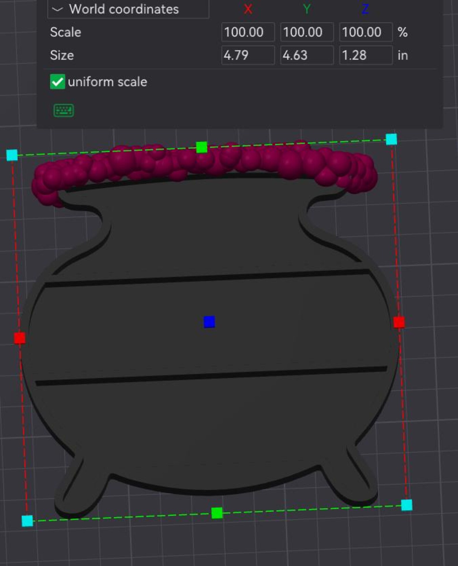 Miniature Cauldron Shelf With Detachable Bubble Top 3D Print File ...