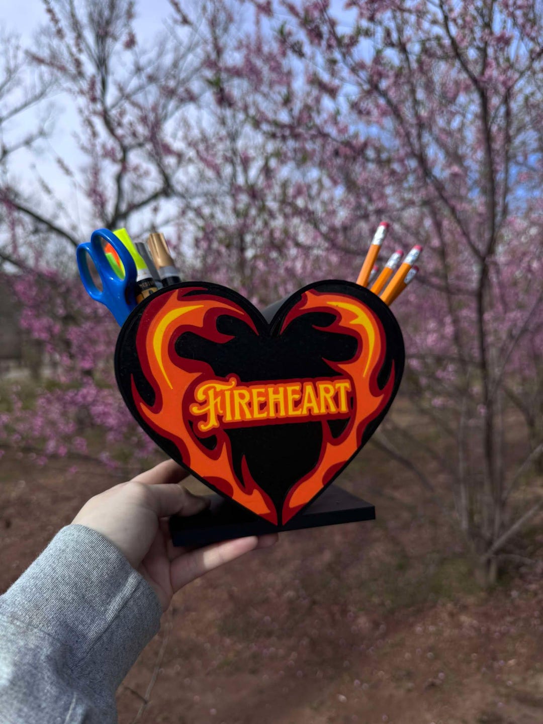 Fireheart Heart Organizer – Cute Desk Accessory for Creativity ...