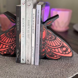 Moth Bookends | Dark Romance | Fantasy | Nature | Reader Gifts ...