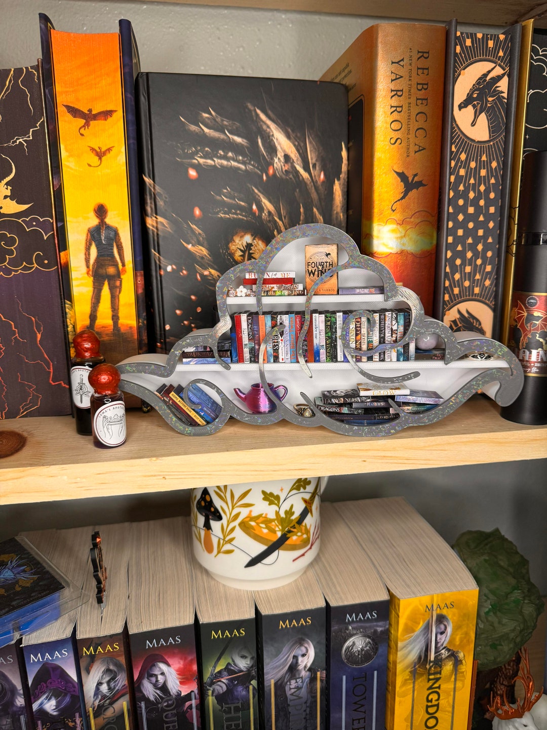 Cloud Miniature Bookshelf That Can Go With Your Fourth Wing Collection ...