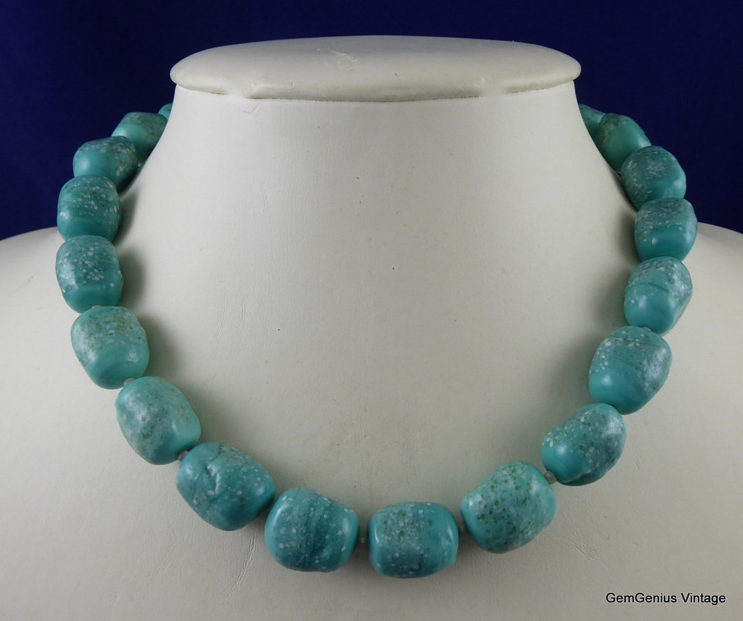 Judith Mccann Turquoise and Rhinestone Necklace and Bracelet Set - Etsy