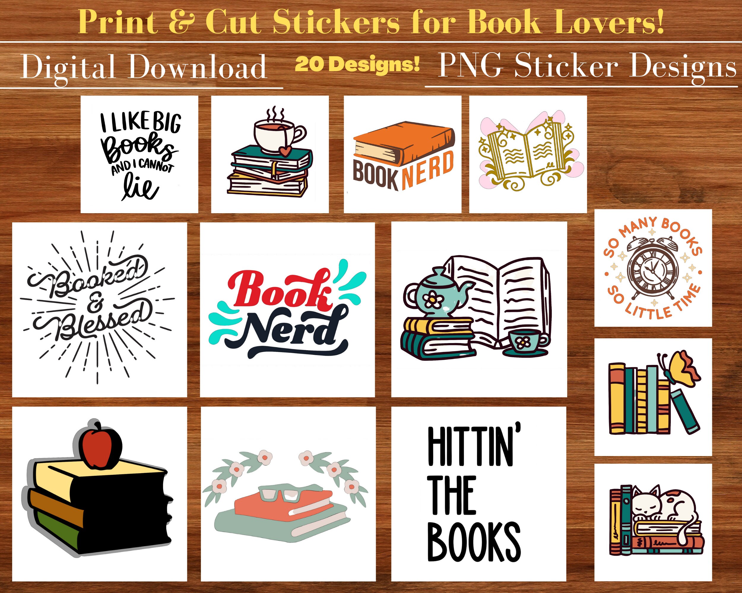 Papercraft Book laptop Stickers Funny Book Stickers Printable Stickers ...