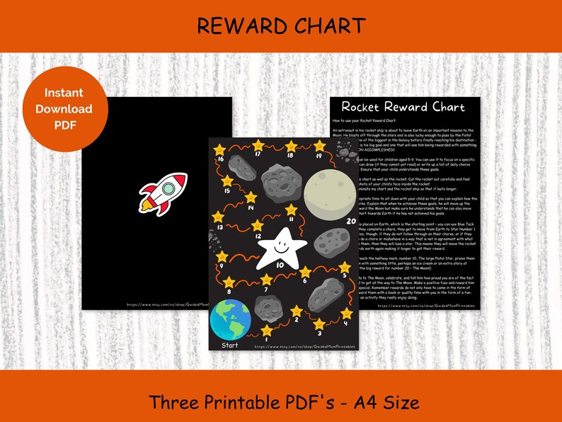 Reward Chart Printable, Kids Reward Chart, Chore Chart for Kids ...