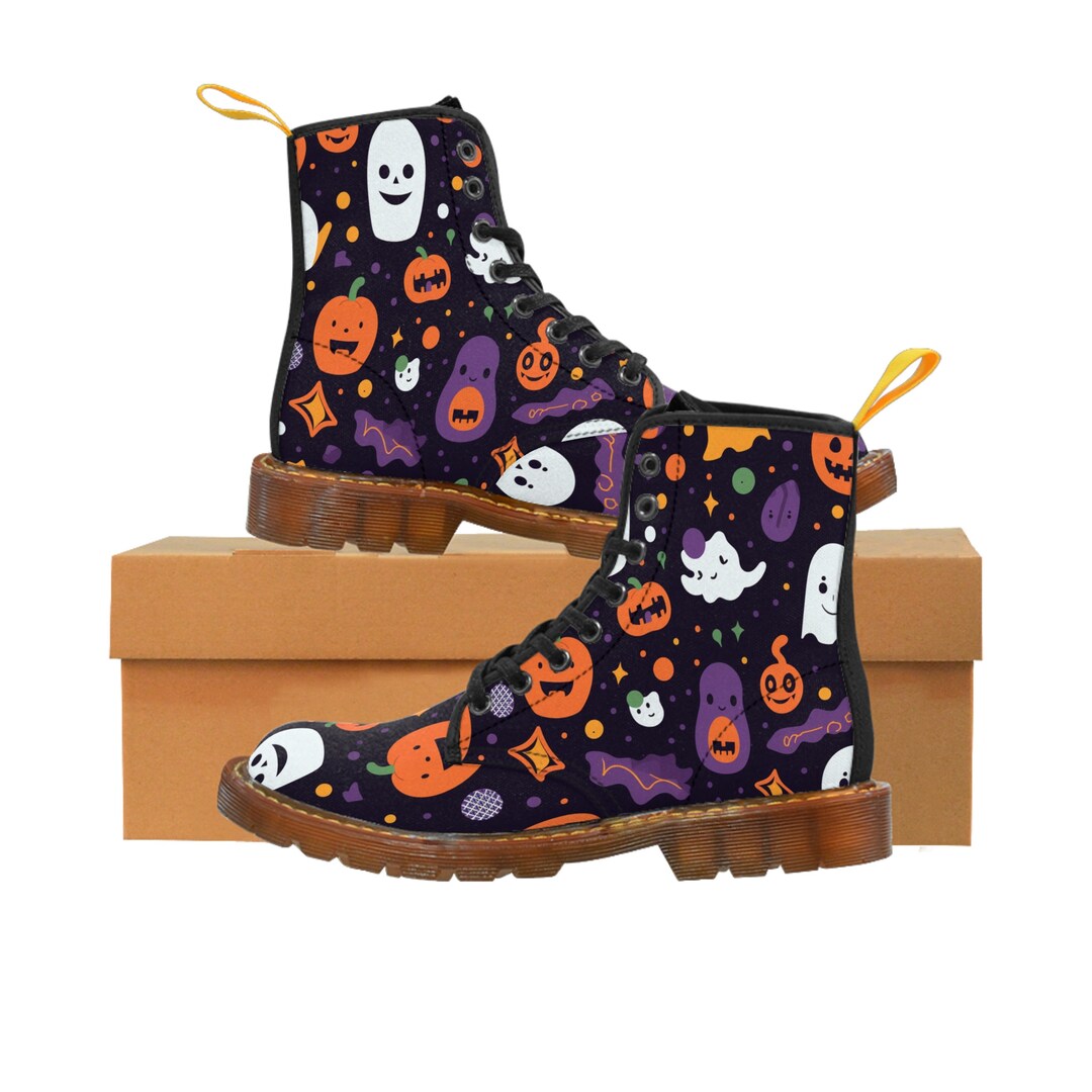 Halloween Women's Canvas Boots - Etsy