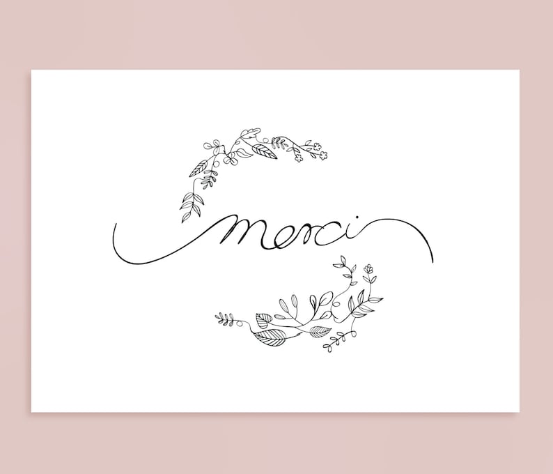 Carte De Merci Carte De Remerciement Imprimable Carte De - Etsy Canada