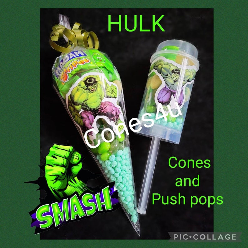 HULK Themed Sweet Cones and Other Treats - Etsy