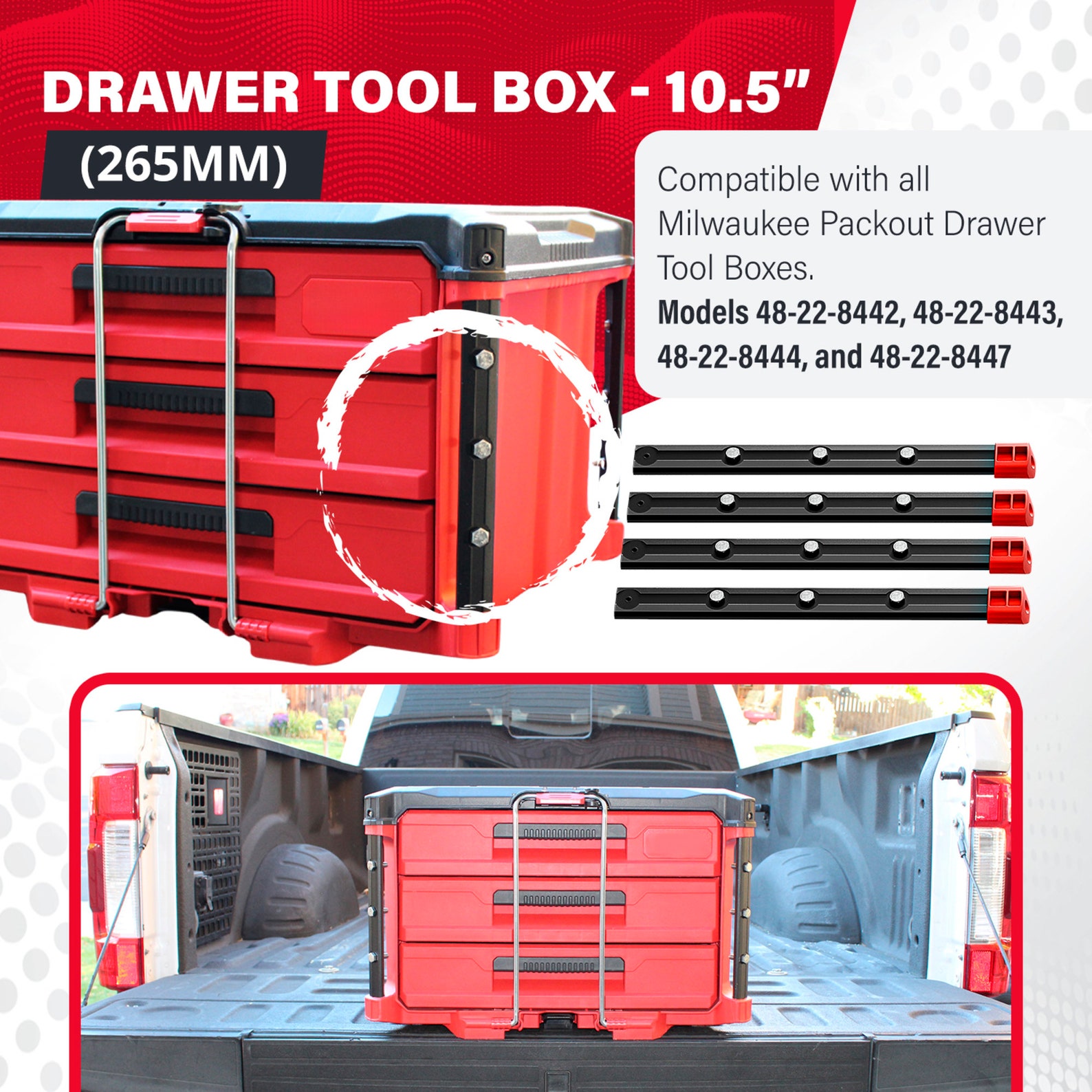 Alpha Rails™ Black - Threaded Milwaukee Packout Rails - Etsy