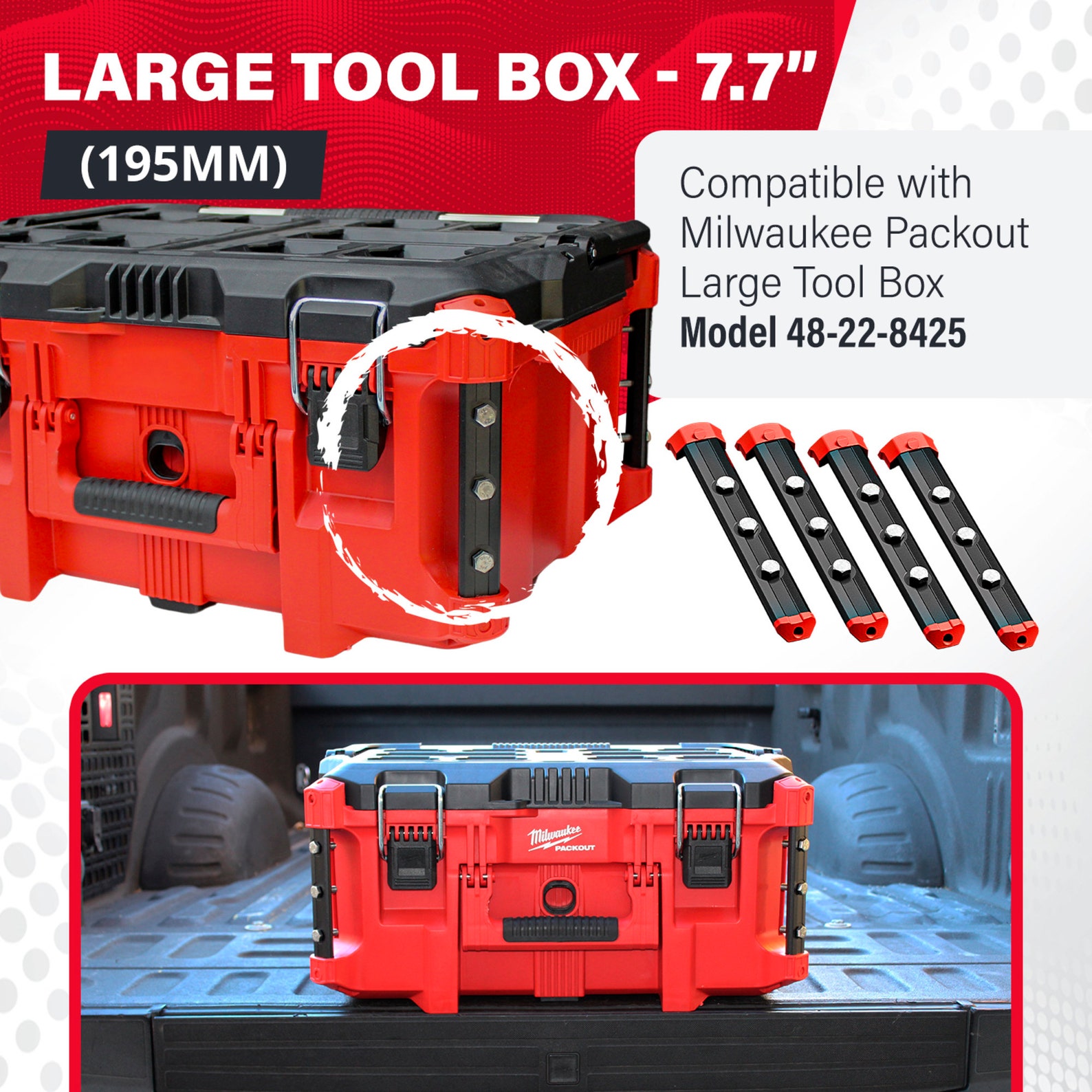 Alpha Rails™ Black - Threaded Milwaukee Packout Rails - Etsy