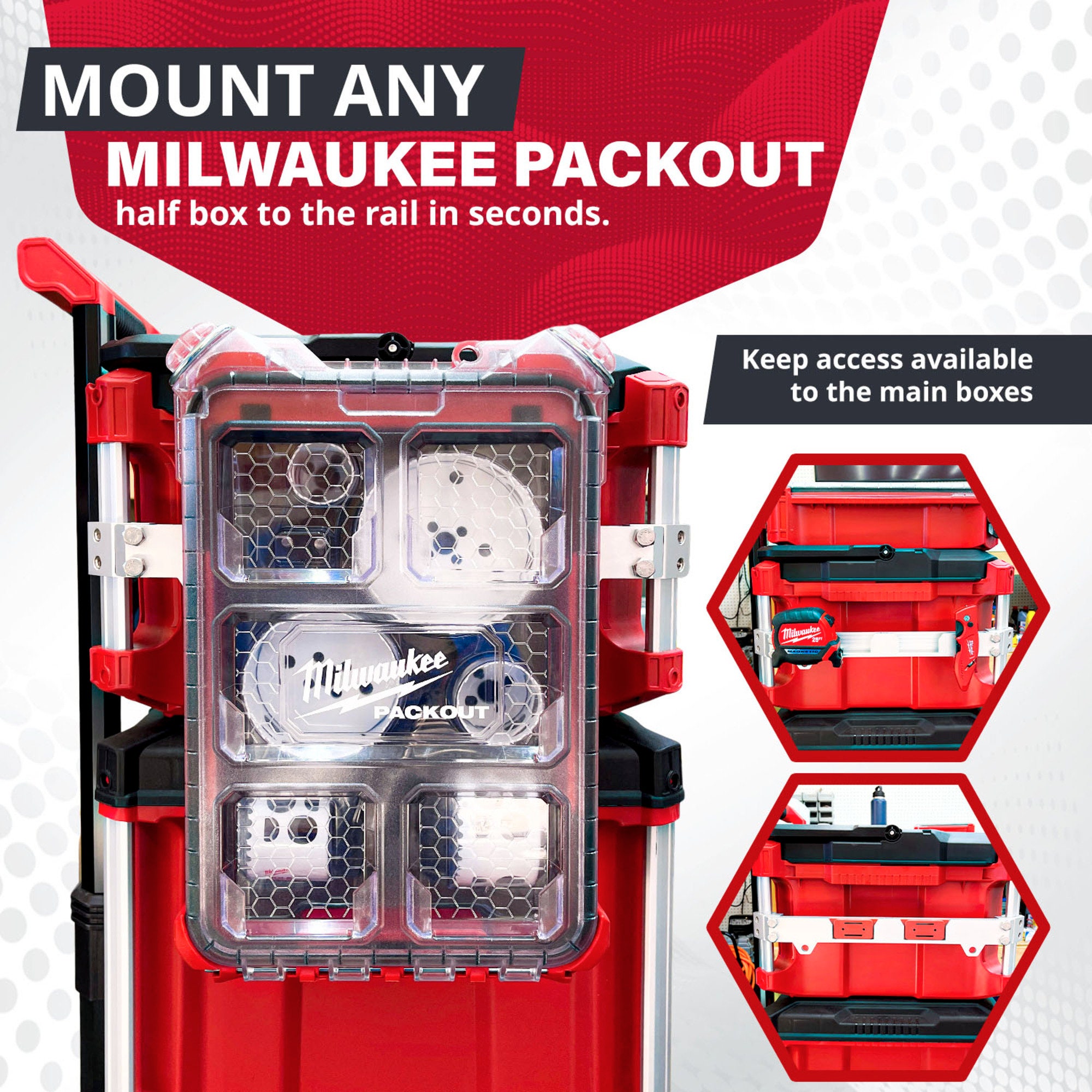 Tool Rail Mount - Compatible With Milwaukee Packout - Etsy