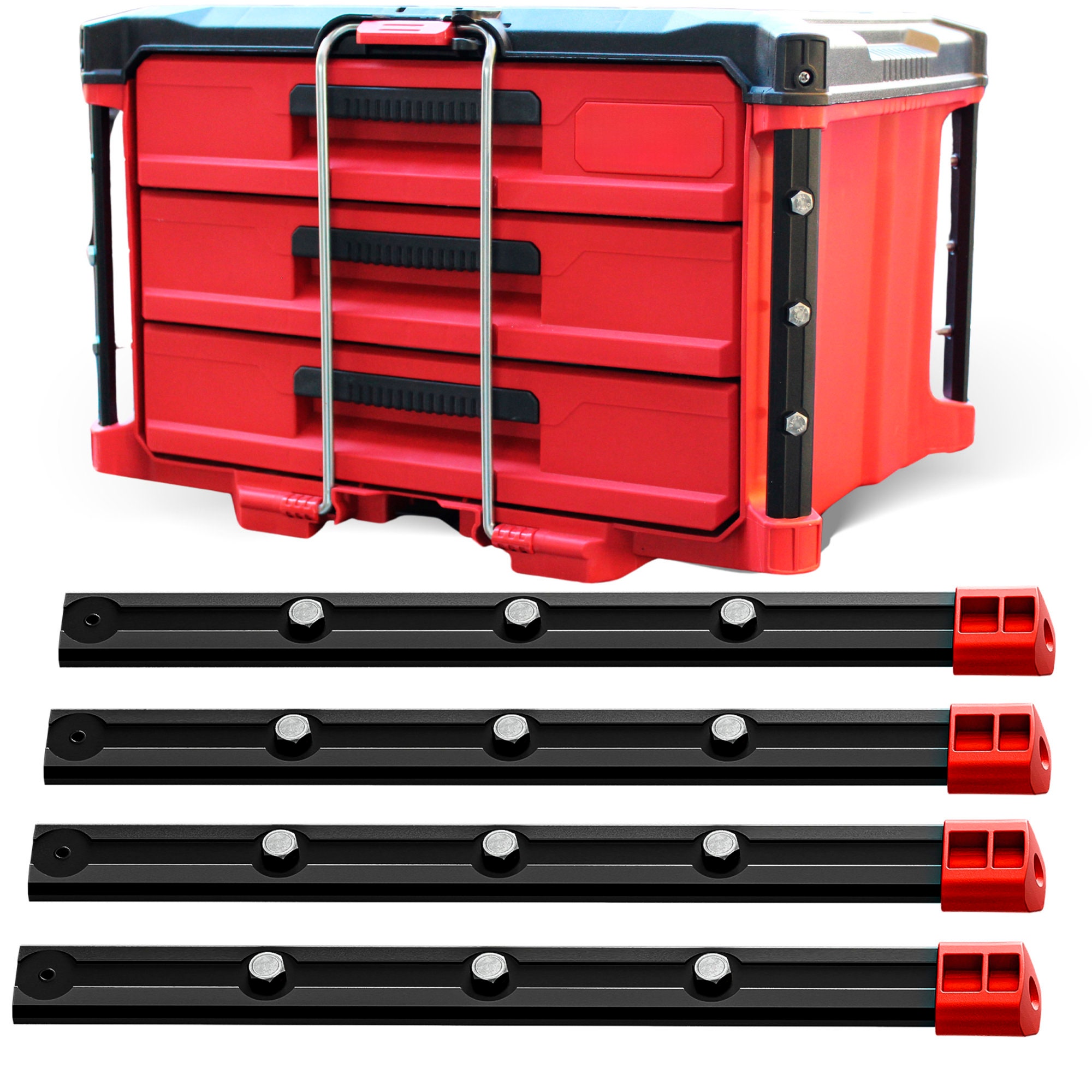 Alpha Rails™ Black - Threaded Milwaukee Packout Rails - Etsy