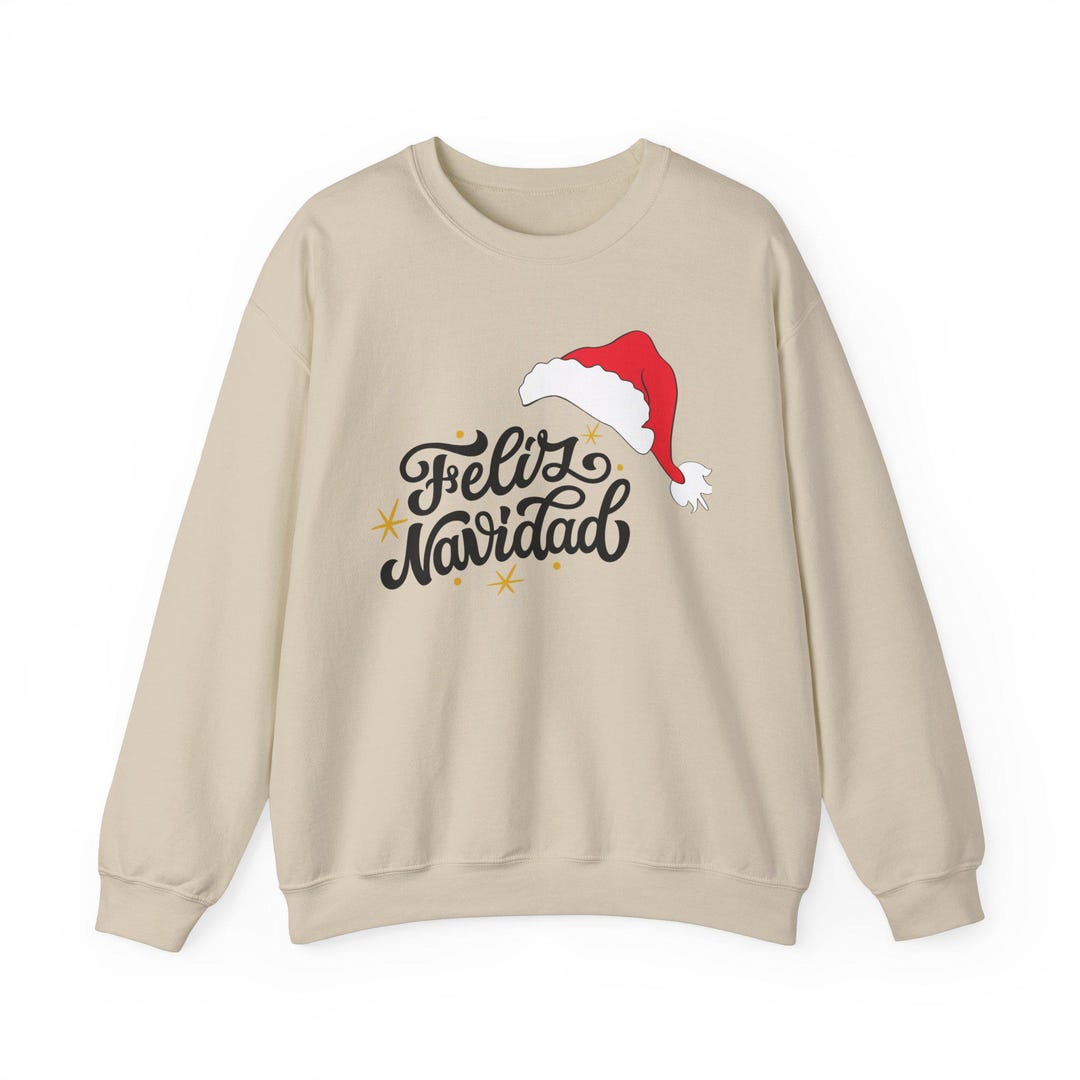 Christmas Feliz Navidad Sweatshirt, Holiday Crewneck Jumper, Festive ...