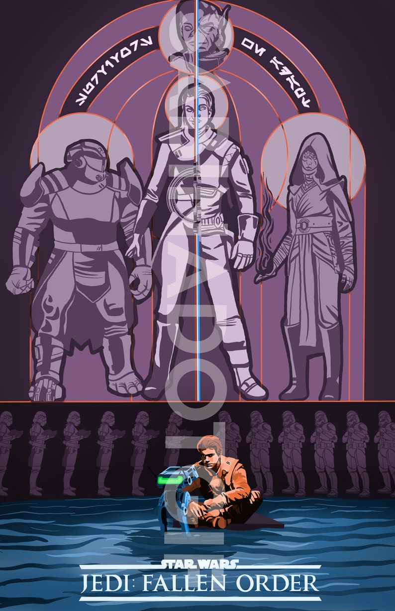 Jedi: Fallen Order Poster Cal Kestis and Bd-1 Art Print - Etsy