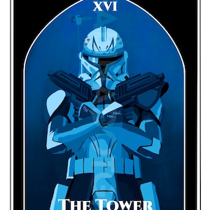 Tarot Card Captain Rex Print Clone Wars the Tower Art Star Wars Wall ...