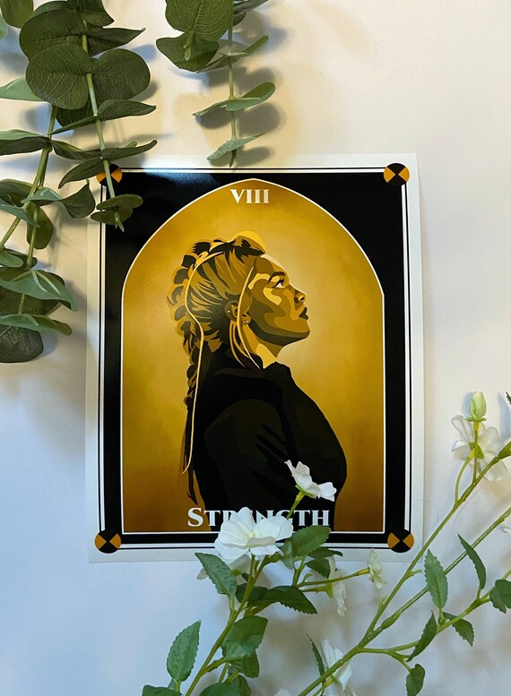 Tarot Card Yelena Belova Print Black Widow Strength Art - Etsy