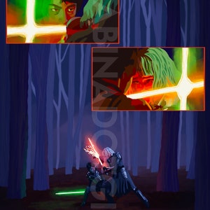 Sabine Wren and Shin Hati Print Ahsoka Series Art Star Wars Wall Art ...