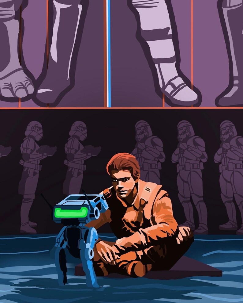 Jedi: Fallen Order Poster Cal Kestis and Bd-1 Art Print - Etsy