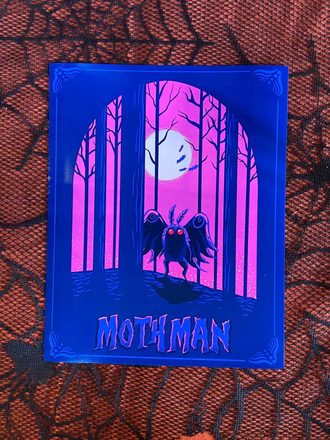 Mothman Art Whimsigoth Aesthetic Cryptid Wall Art Cottagecore 8x10 ...