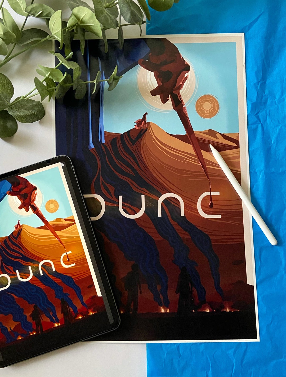 Dune Poster Part One Fan Art Paul Atreides and Chani Art Timothee ...