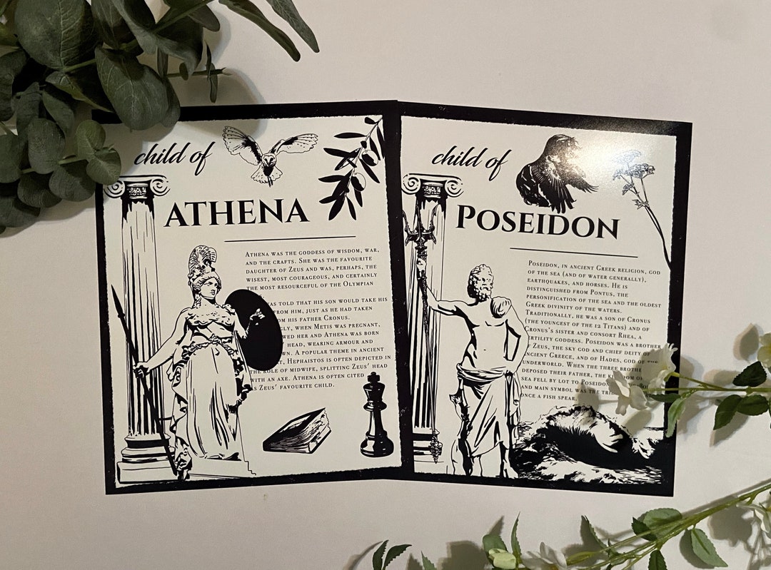 Greek Mythology Print Godly Parent PJO Artwork Percy - Etsy