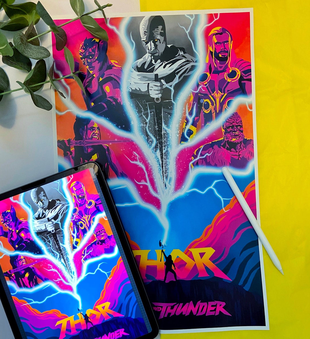 Thor Love and Thunder Poster Thor Odinson and Jane Foster Fan Art ...