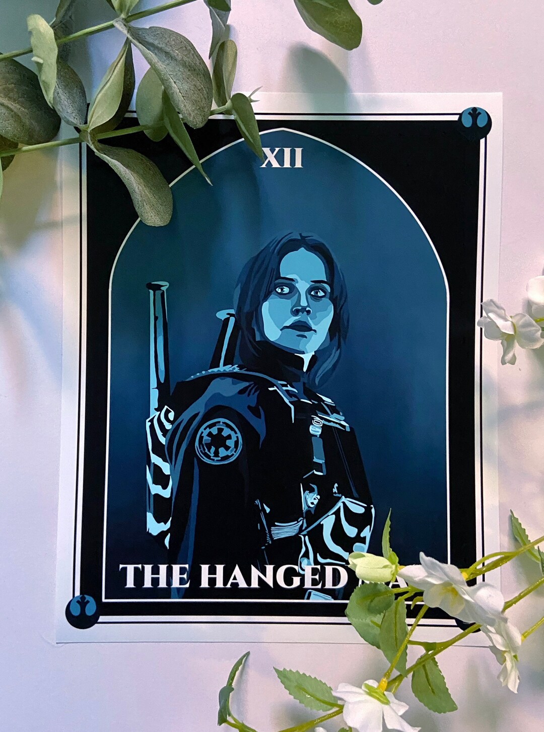 Tarot Card Jyn Erso Print Rogue One the Hanged Man Art Star Wars Wall ...