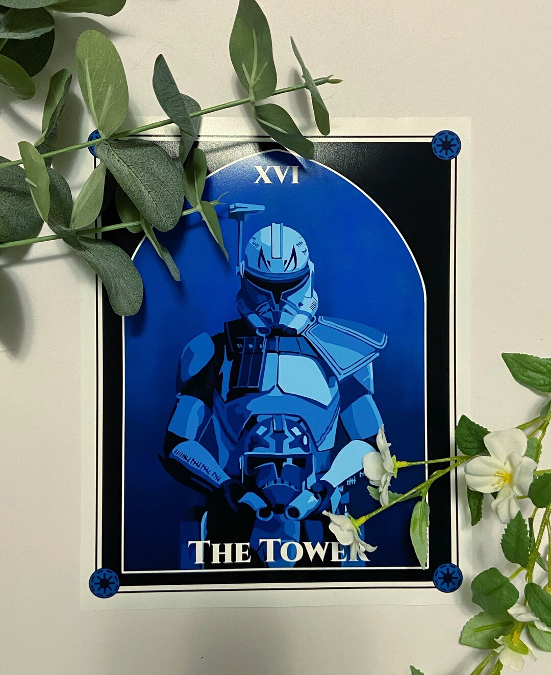 Tarot Card Captain Rex Print Clone Wars the Tower Art Star - Etsy
