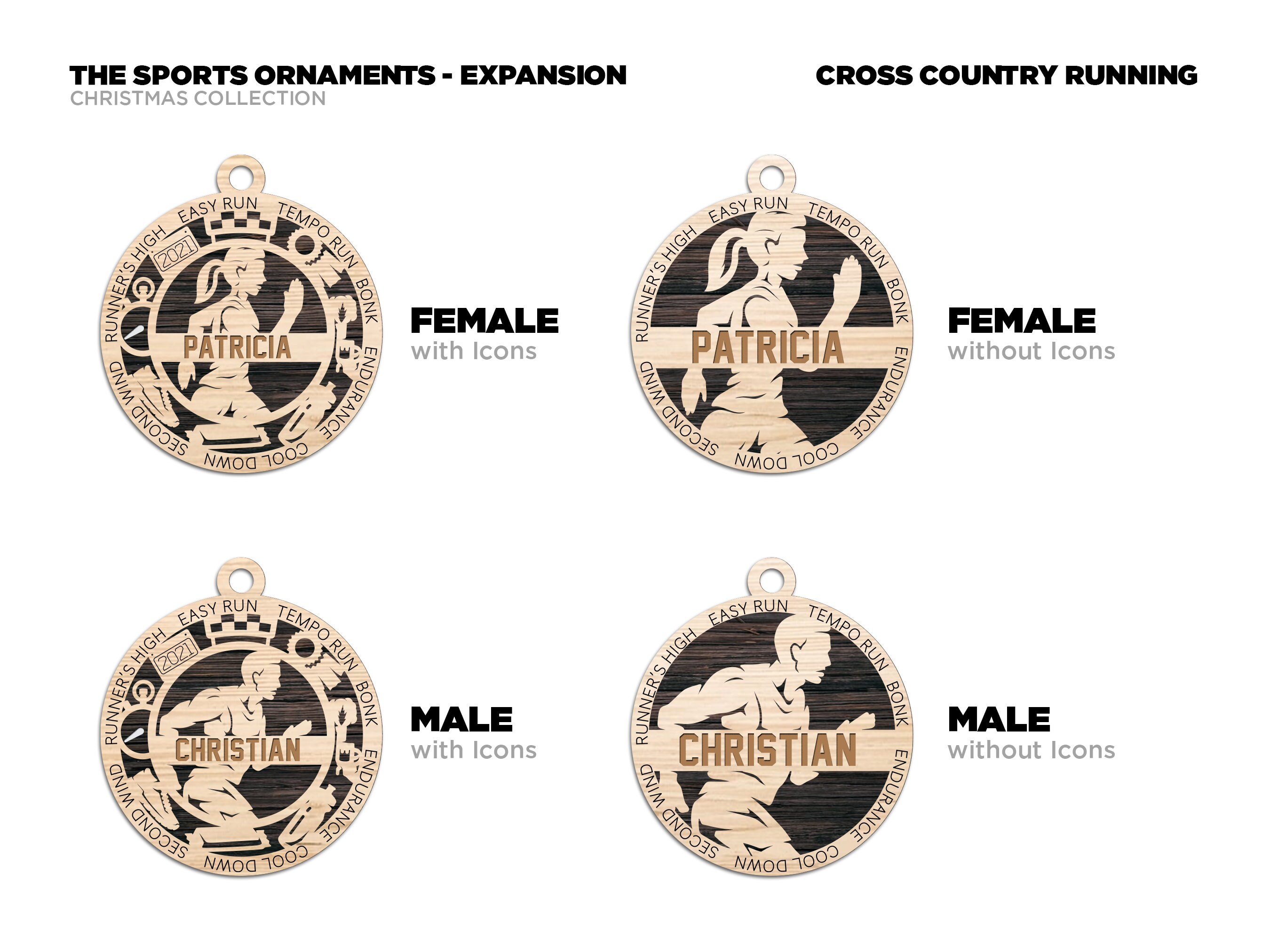 Cross Country, Personalized Ornament, Custom Ornament, Running - Etsy