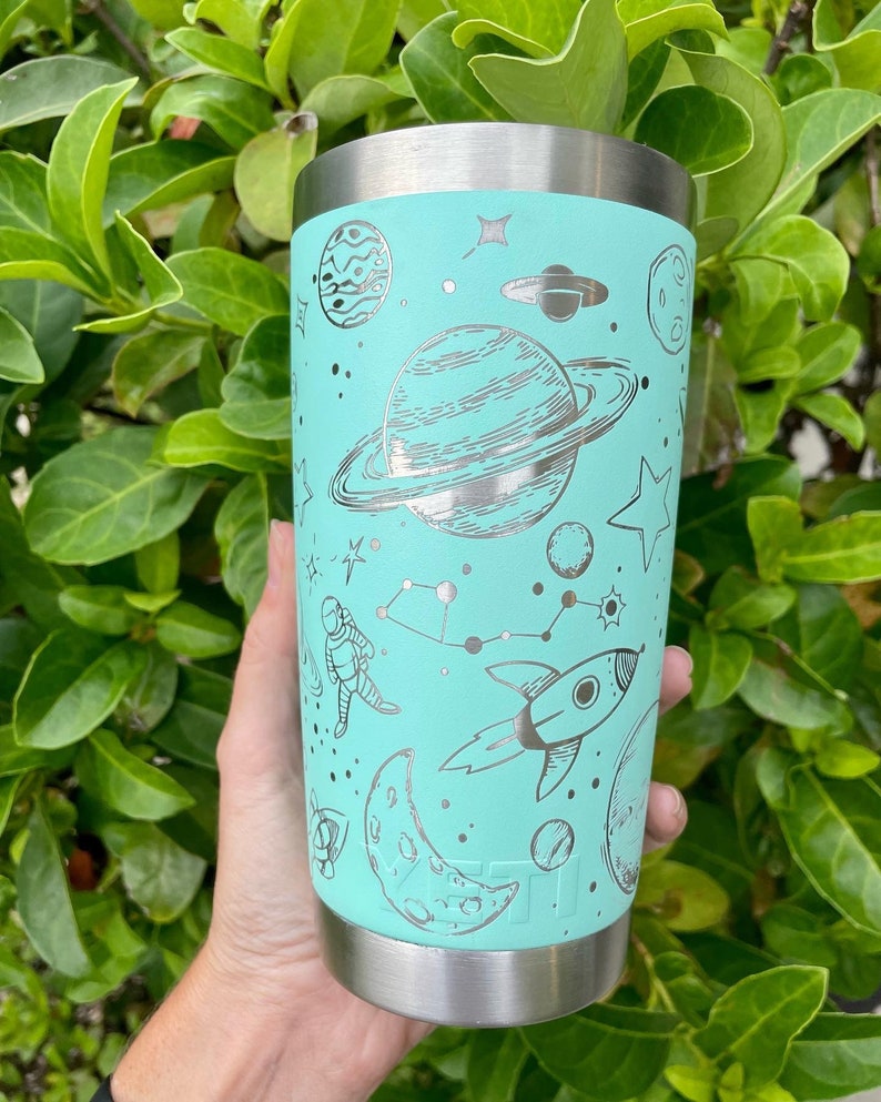 Personalized Space Theme 360 Degree Laser Engraved 20oz - Etsy