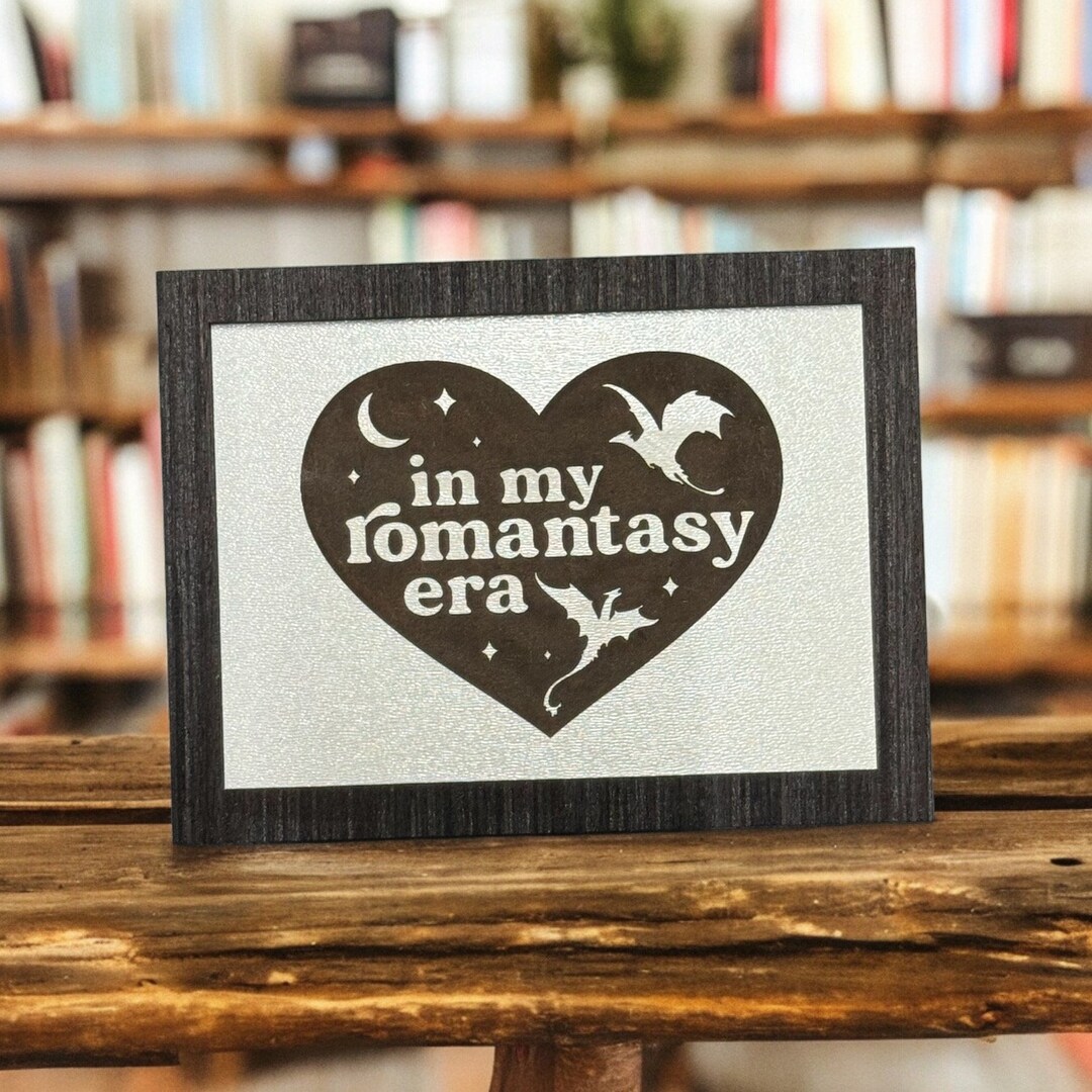 In My Romantasy Era, Bookshelf Leaner, Bookshelf, Bookshelf Decor ...