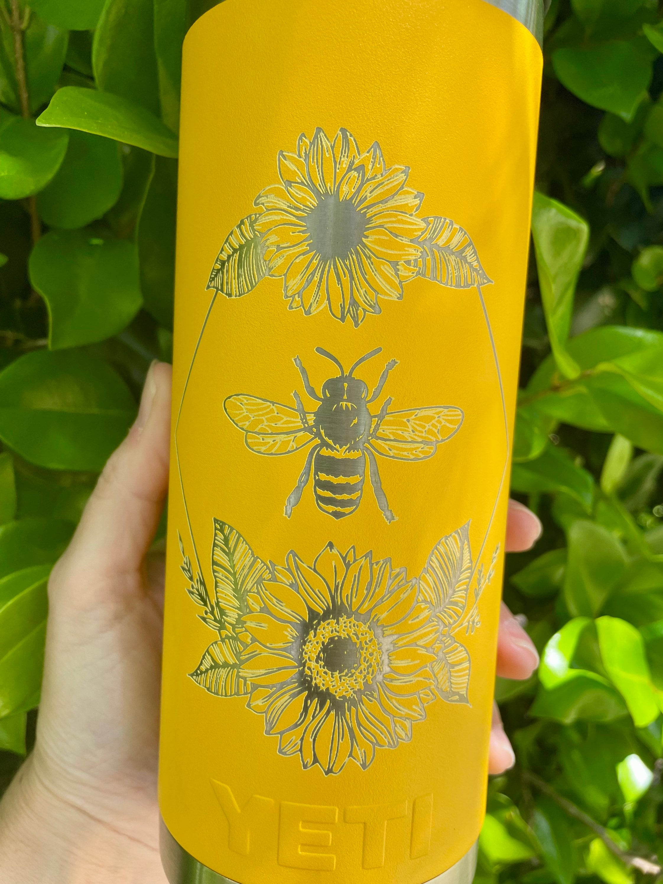 Sunflower Bumble Bee Personalized Bottle With Chug Cap - Etsy